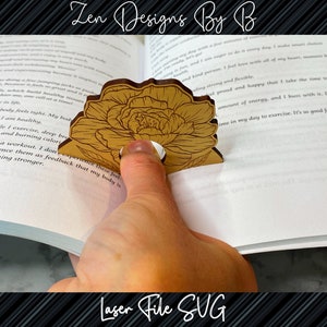 Book Page Holder Bundle of 6 Laser SVG, Floral Book Page Holder, Book ...