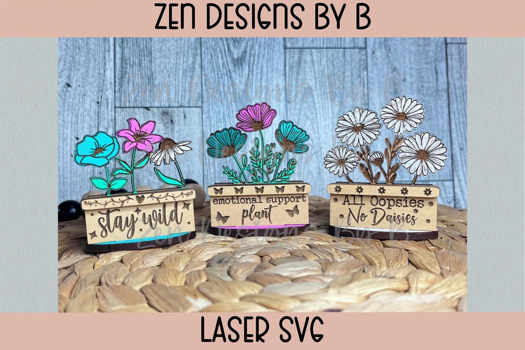 Miniature Desktop Garden Kit Laser SVG, Desktop Planter Boxes, Desktop ...