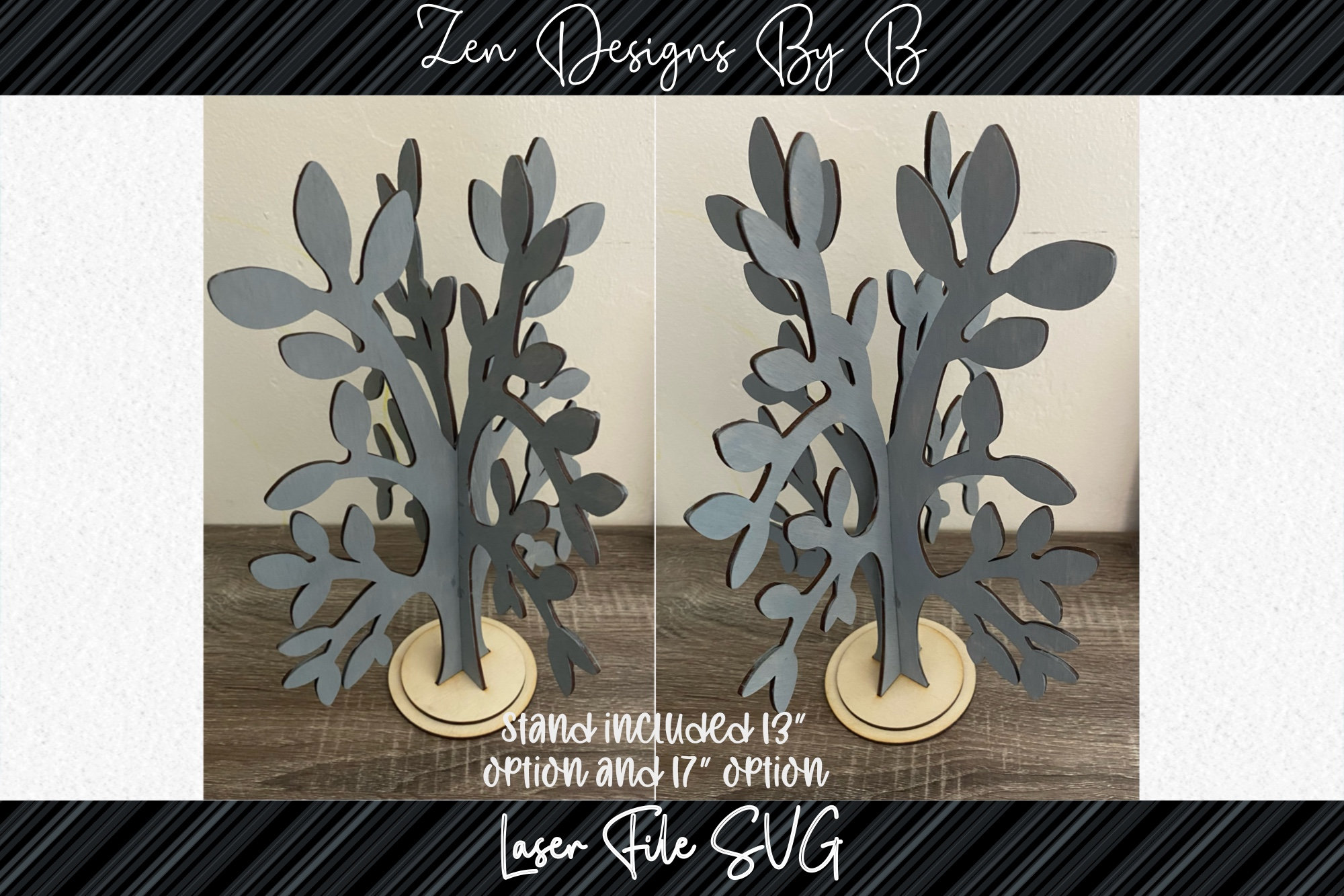 3D Standing Tree SVG File Two Sizes Comes With Stand for | Etsy