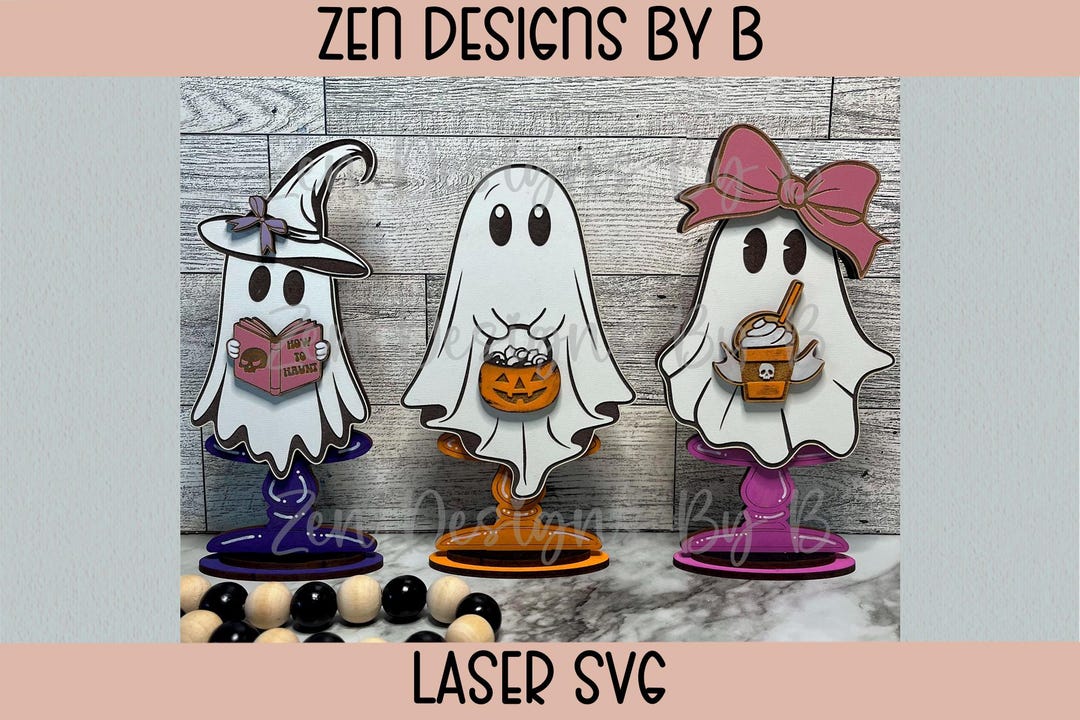 Ghost Friends Shelf Sitters, Halloween Laser SVG (digital Download) - Etsy