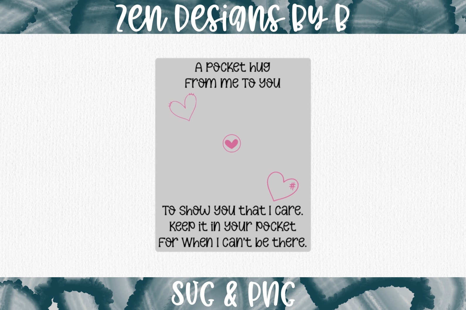 Pocket Hug Quote Template Printable File Gift Pocket Hug - Etsy