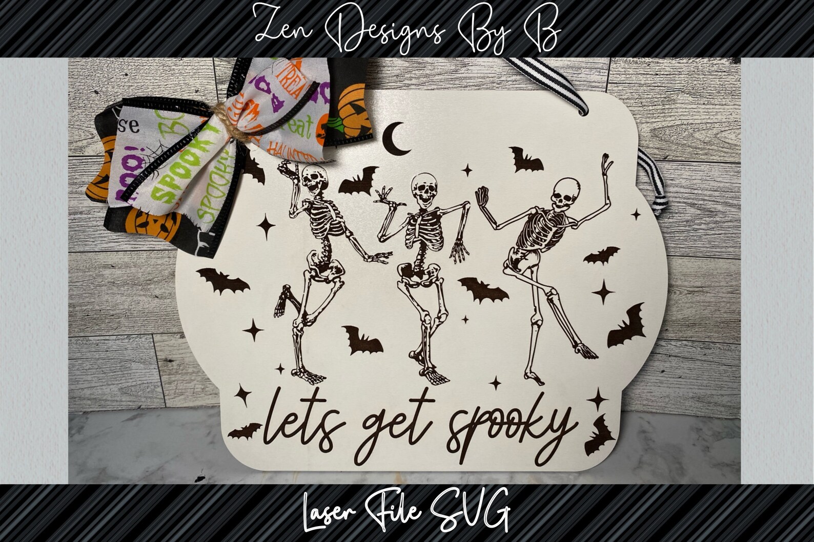 Dancing Spooky Skeleton Laser Engrave SVG Halloween Fall - Etsy
