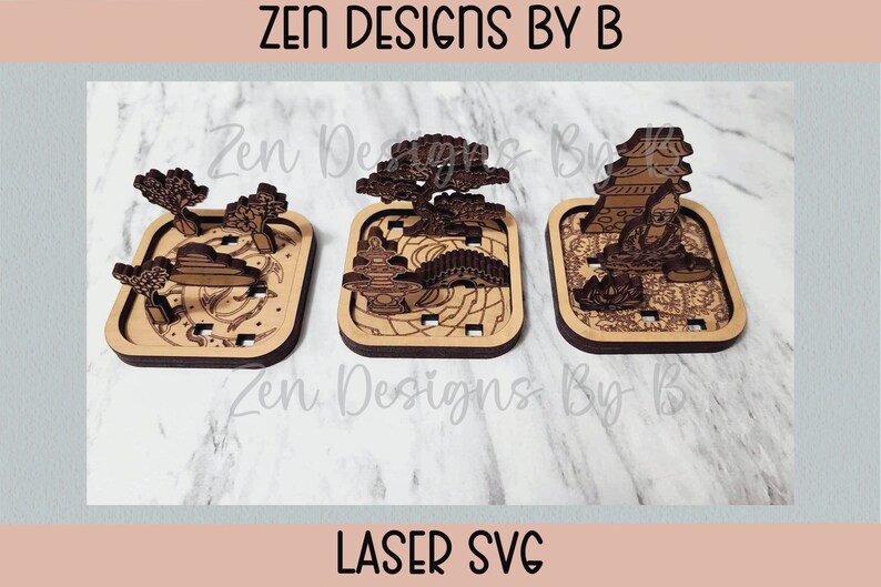 Miniature Desktop Zen Garden Laser SVG Kit - Etsy