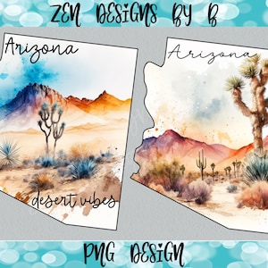 Arizona State Sublimation Bundle, Az, Arizona, Desert Vibes, Desert ...