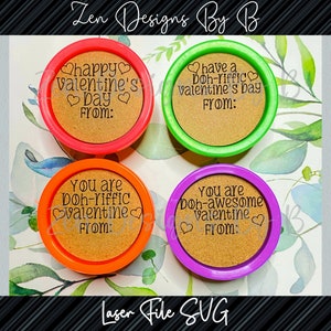 Popper Keychain and Playdough Lid Toppers Laser SVG, Valentines ...
