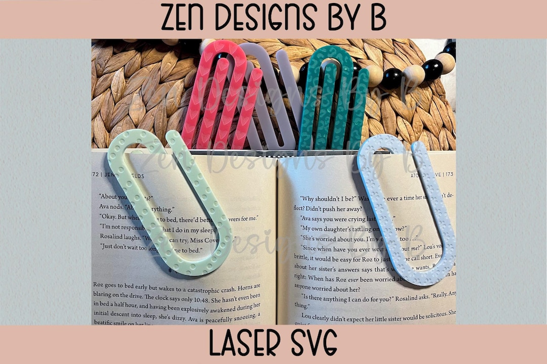 Jumbo Paperclip Laser SVG, 5 Styles Jumbo Paperclip, Large Paperclip ...