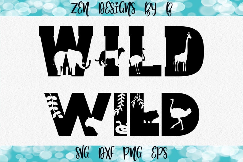 Wild SVG Cut File Bundle | Etsy