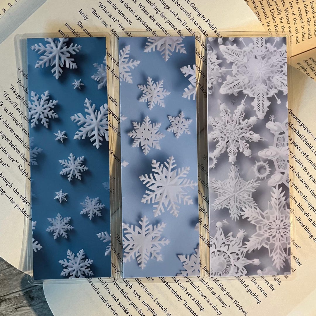Snowflake Bookmarks, 3D Snowflake Bookmark, Bookmarks for Women, Winter ...
