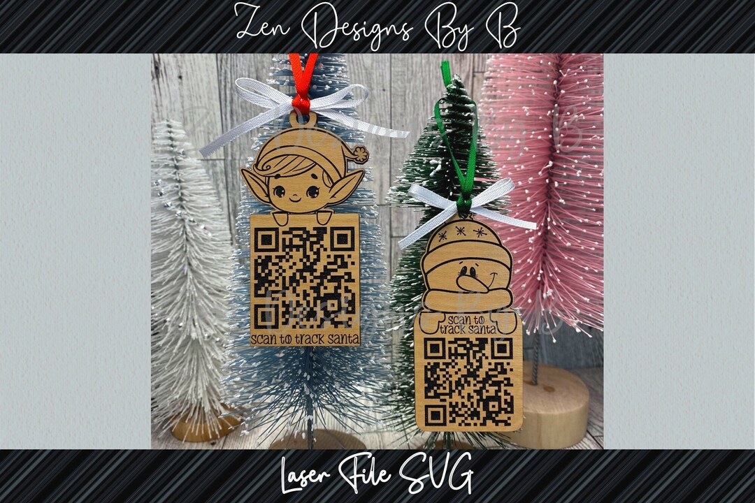 Santa Tracker Elf and Snowman Ornament Bundle, Christmas Ornament ...