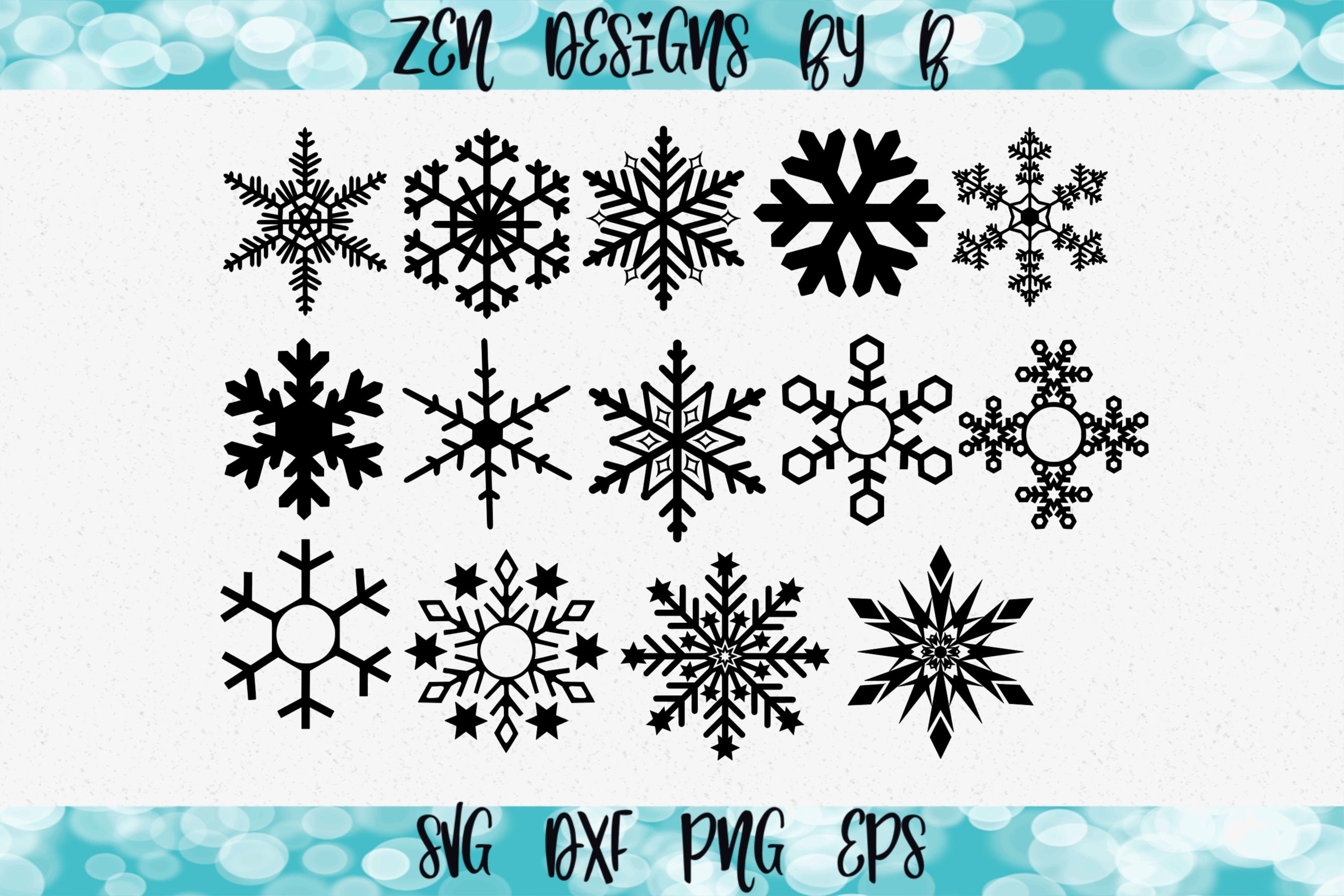 Snowflake SVG Cut File | Etsy