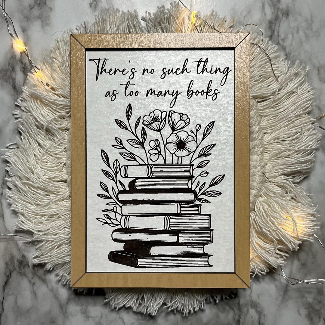 Bookshelf Decor Book Stack, Bookshelf Sign, Bookshelf Decor, Book Shelf ...