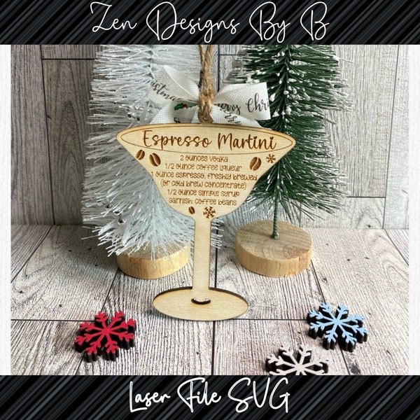 Espresso Martini Christmas Ornament - Etsy