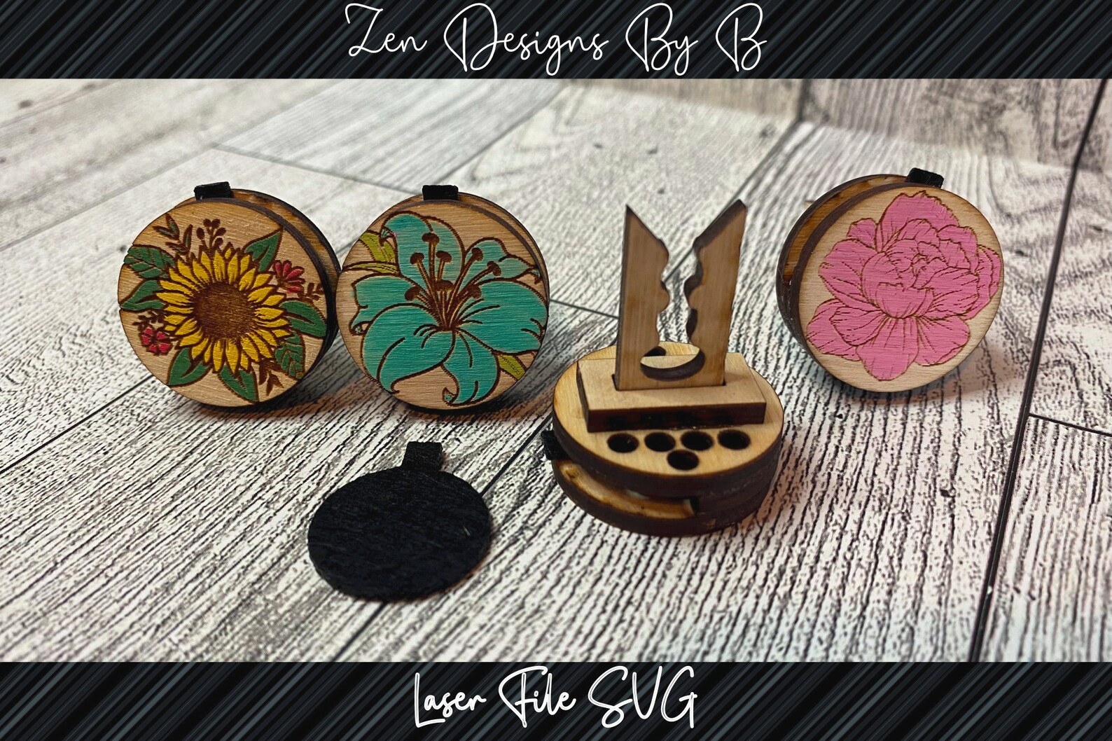 Floral Car Vent Diffuser SVG Bundle, Laser Cut Files - Etsy