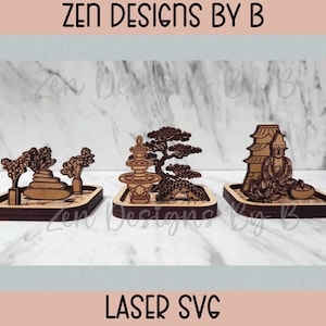 Miniature Desktop Zen Garden Laser SVG Kit - Etsy