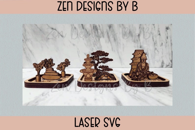 Miniature Desktop Zen Garden Laser SVG Kit - Etsy