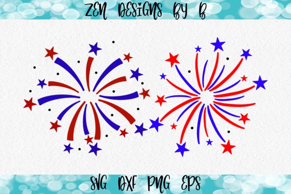 Fireworks SVG 4th of July Color Files Included | Etsy