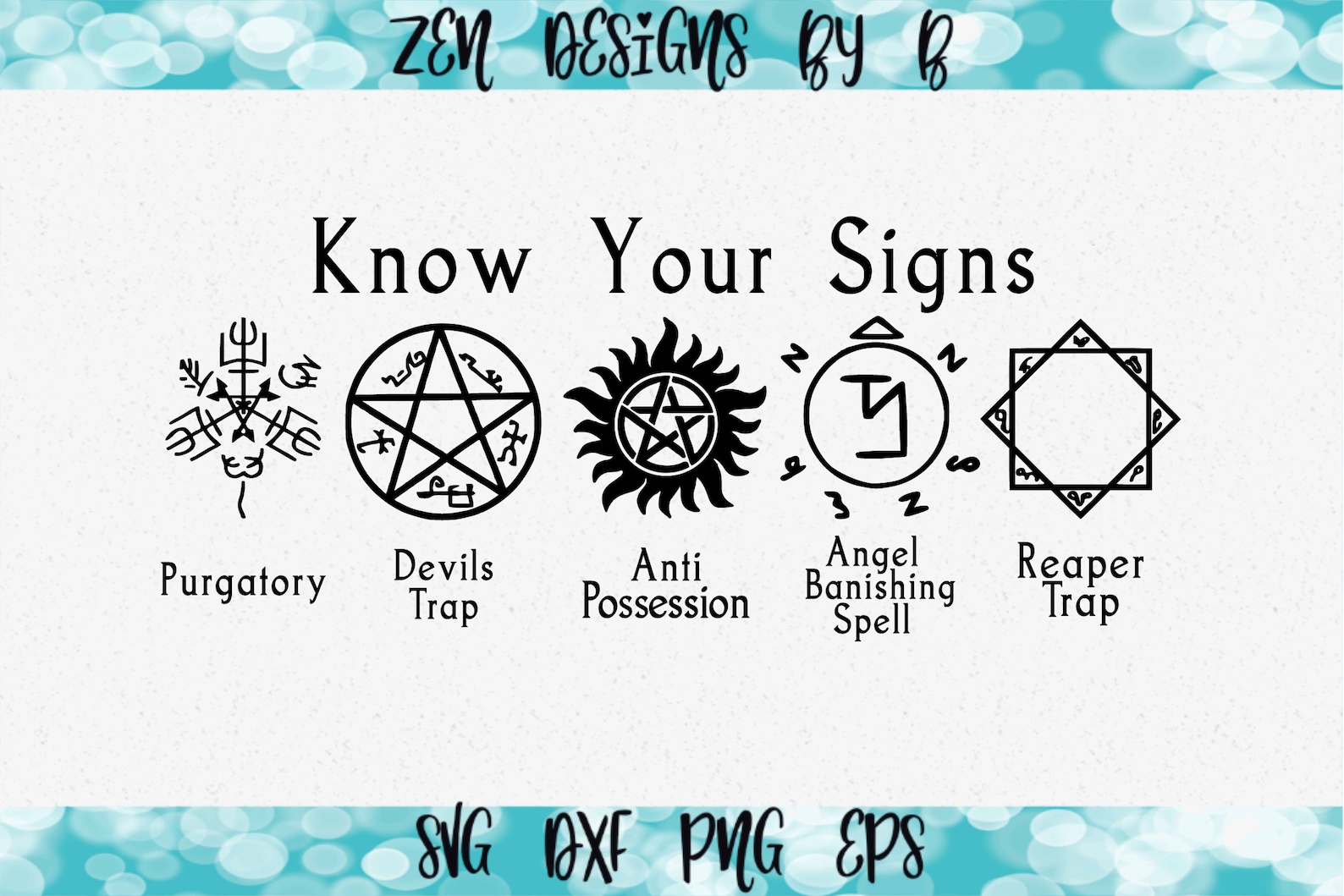 Supernatural Inspired Know Your Signs SVG Cut File - Etsy