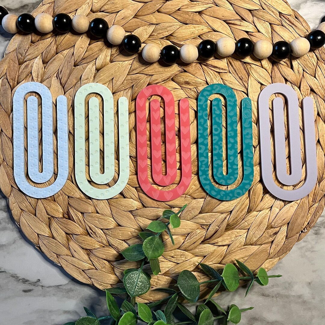 Jumbo Paperclip Bookmark, Choose From 5 Styles Jumbo Paperclip, Large ...