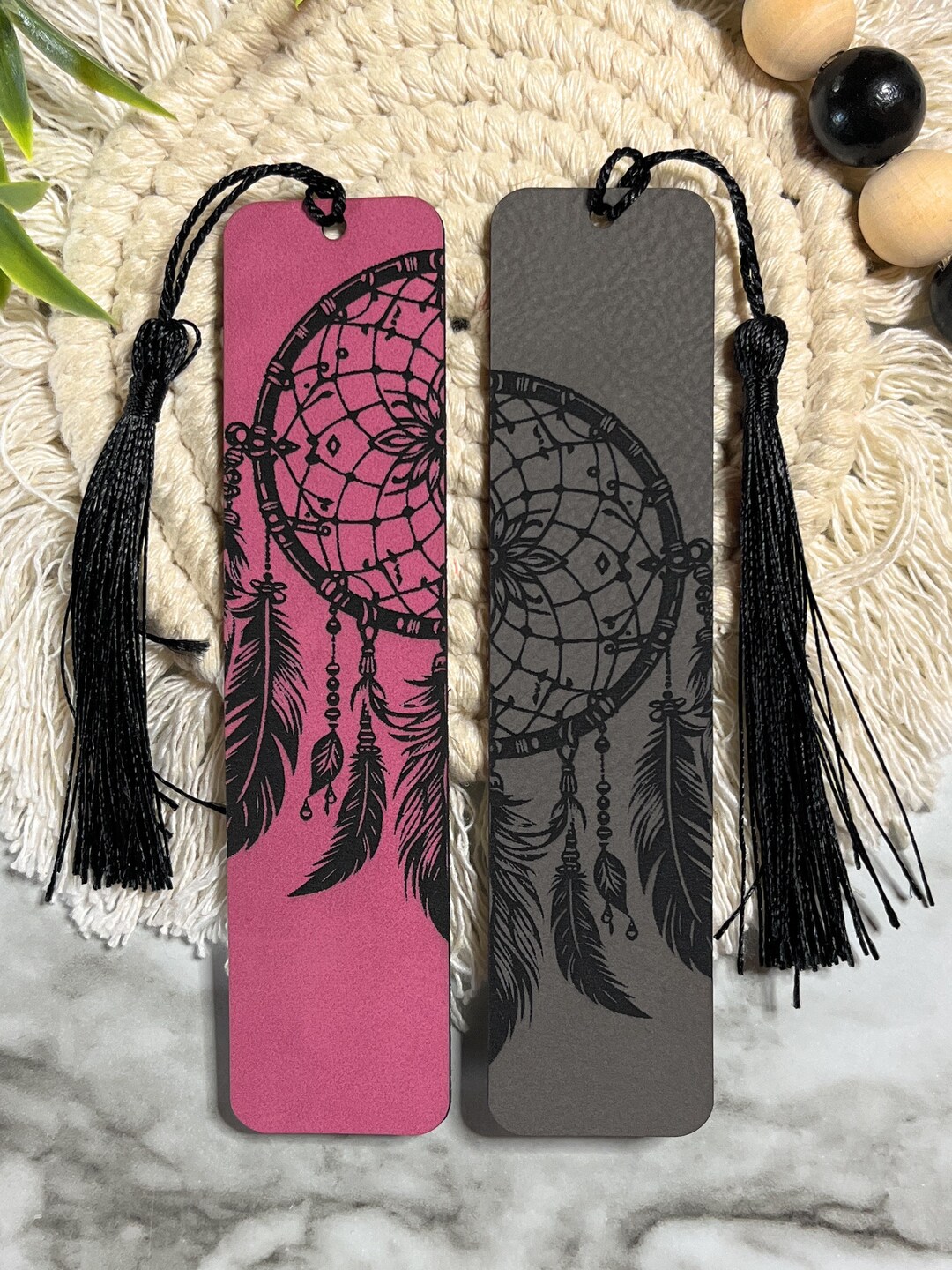 Leather Bookmark Set 2 Pcs, Cute Leather Bookmarks for Men and Women ...