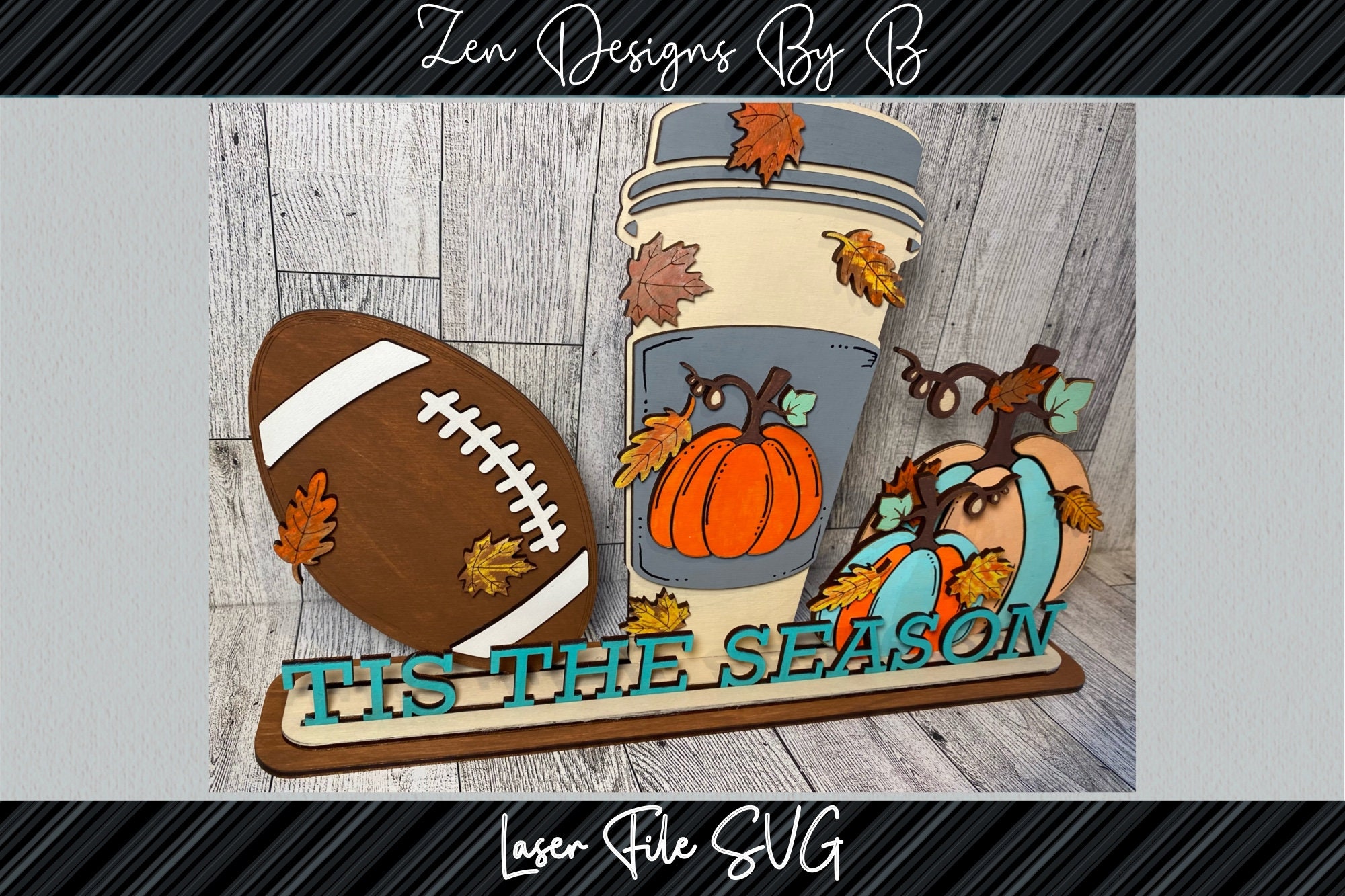 Tis the Season Laser SVG Pumpkin Fall Coffee Pumpkin Spice - Etsy