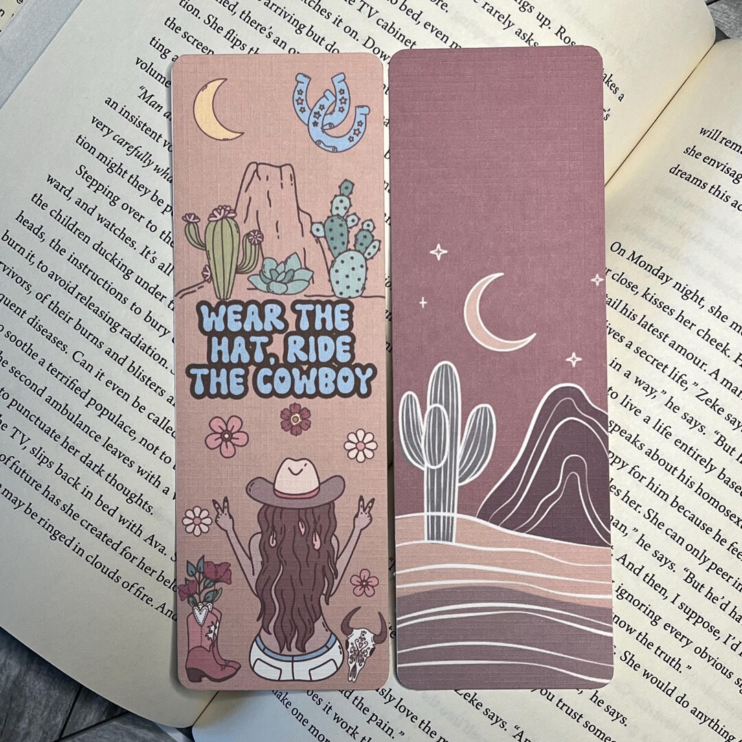 Wear the Hat Ride the Cowboy Bookmark, Western Bookmark, Bookmarks for ...