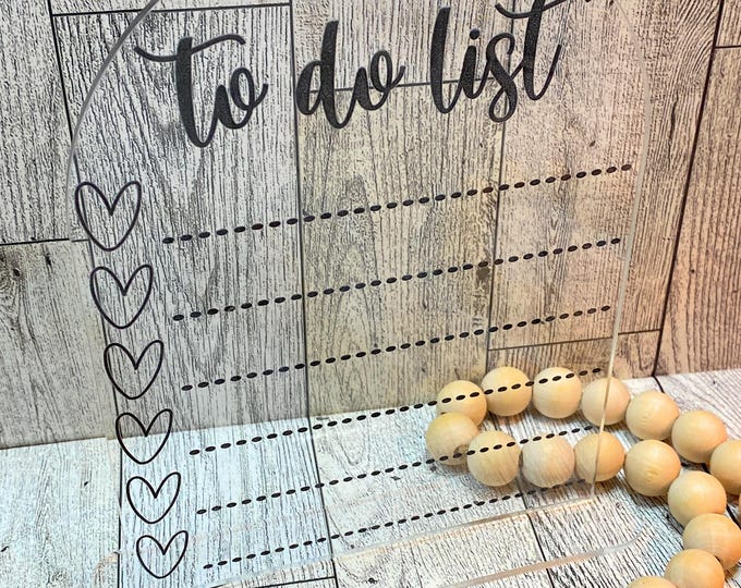 Clear Acrylic to Do List for Desk, Desktop to Do List, Dry Erase to Do ...