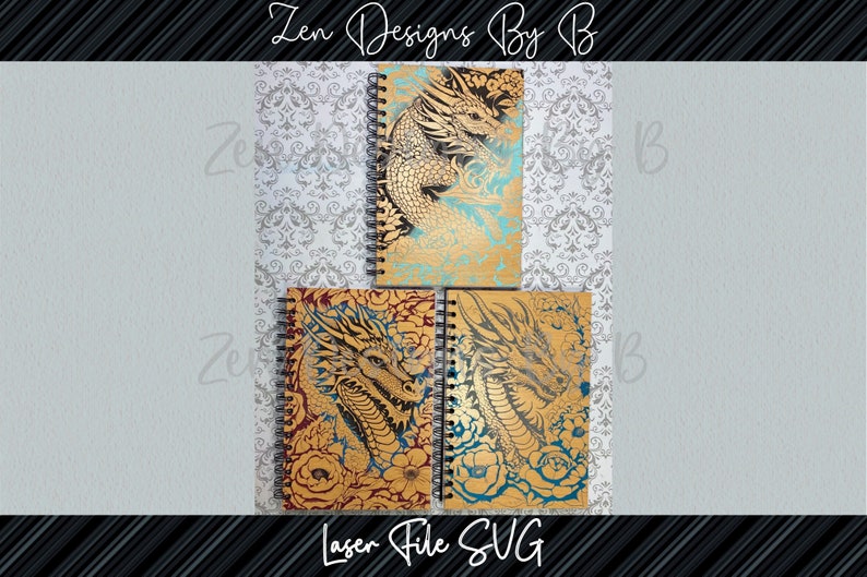 Dragon Notebook Cover Bundle Laser SVG - Etsy