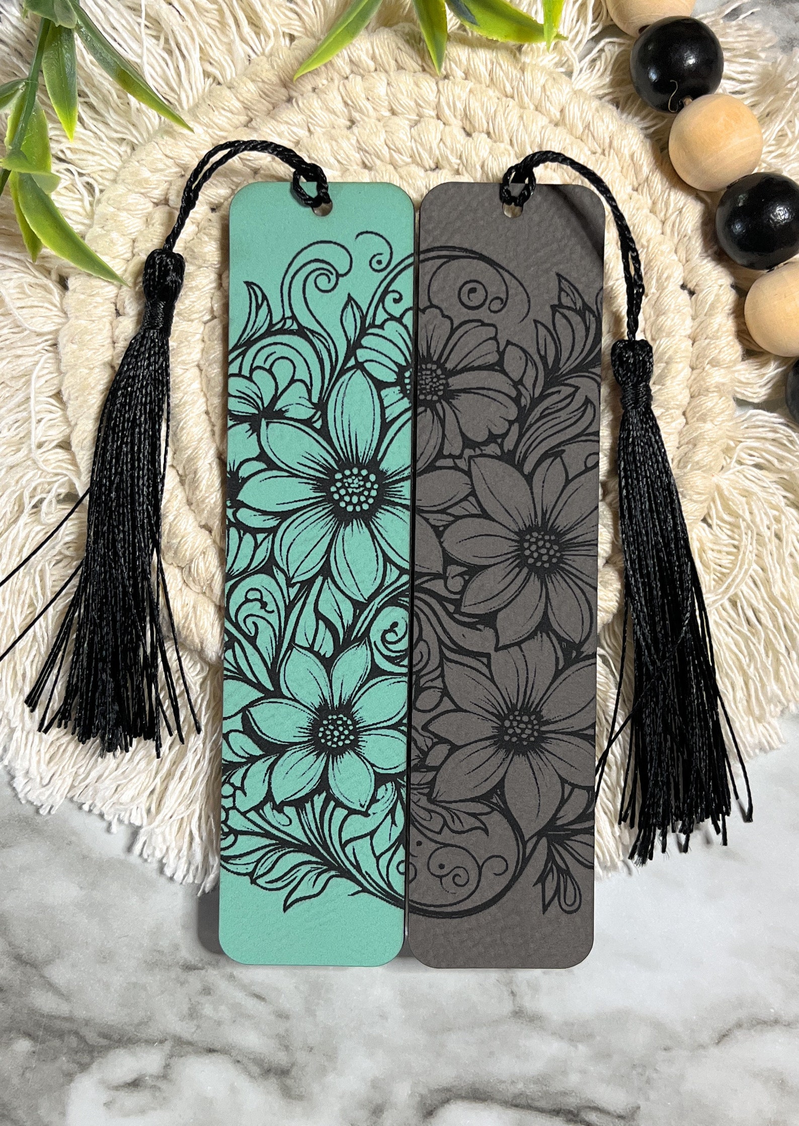 Engraved Leather Bookmark Set, Dreamcatcher Design - Etsy
