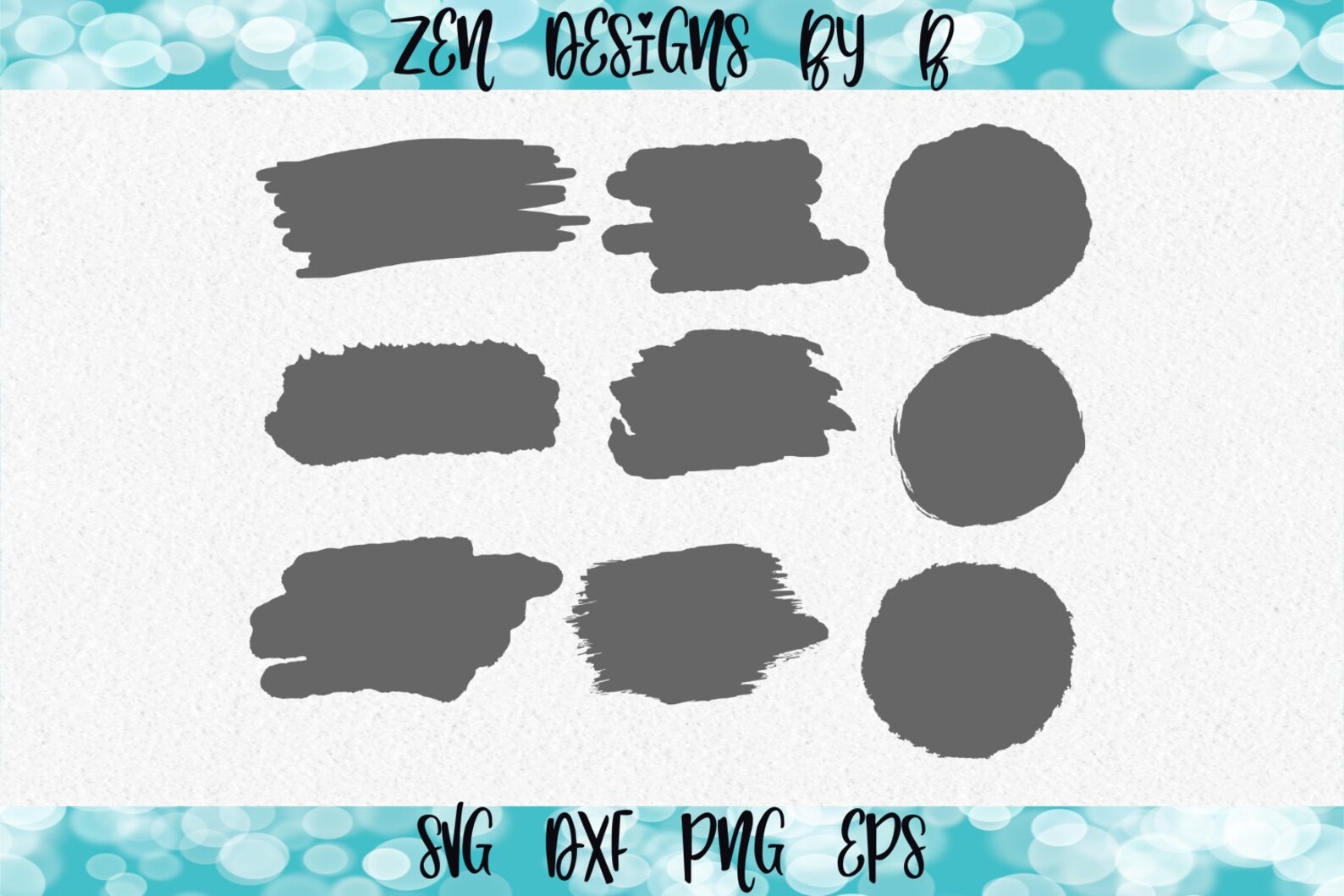 Brush Strokes SVG Cut File, Brush Stroke Template - Etsy