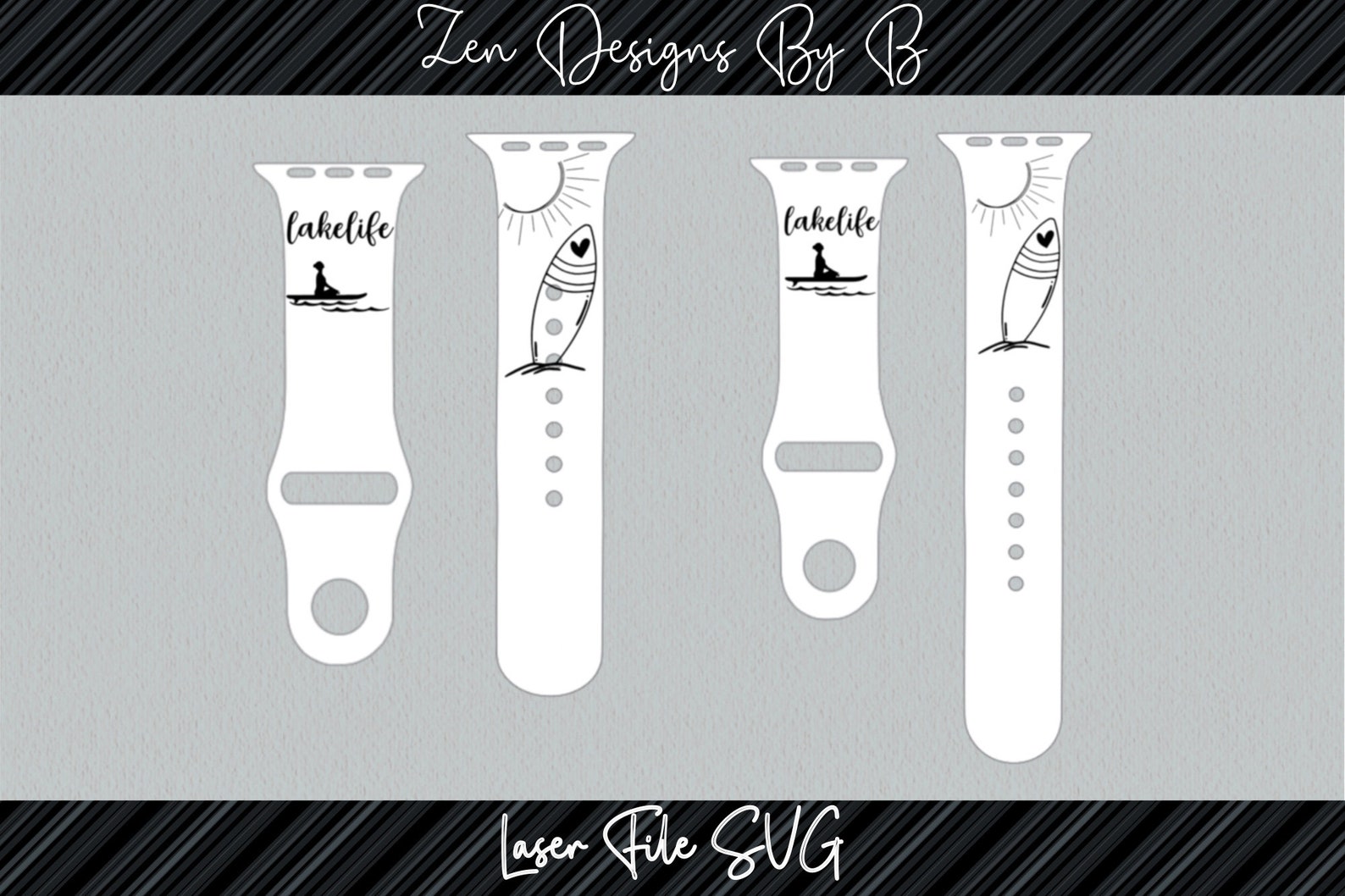 Lakelife Paddle Board Laser Watch Band SVG File - Etsy