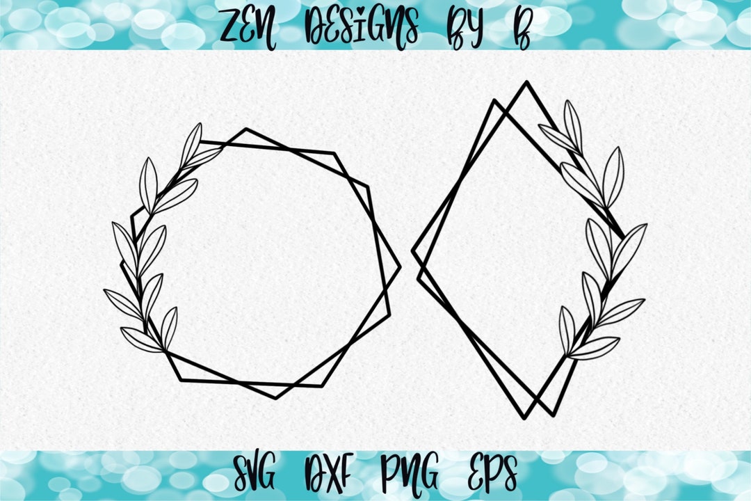 Floral Geometric Frames SVG Cut File, BOHO Frames - Etsy