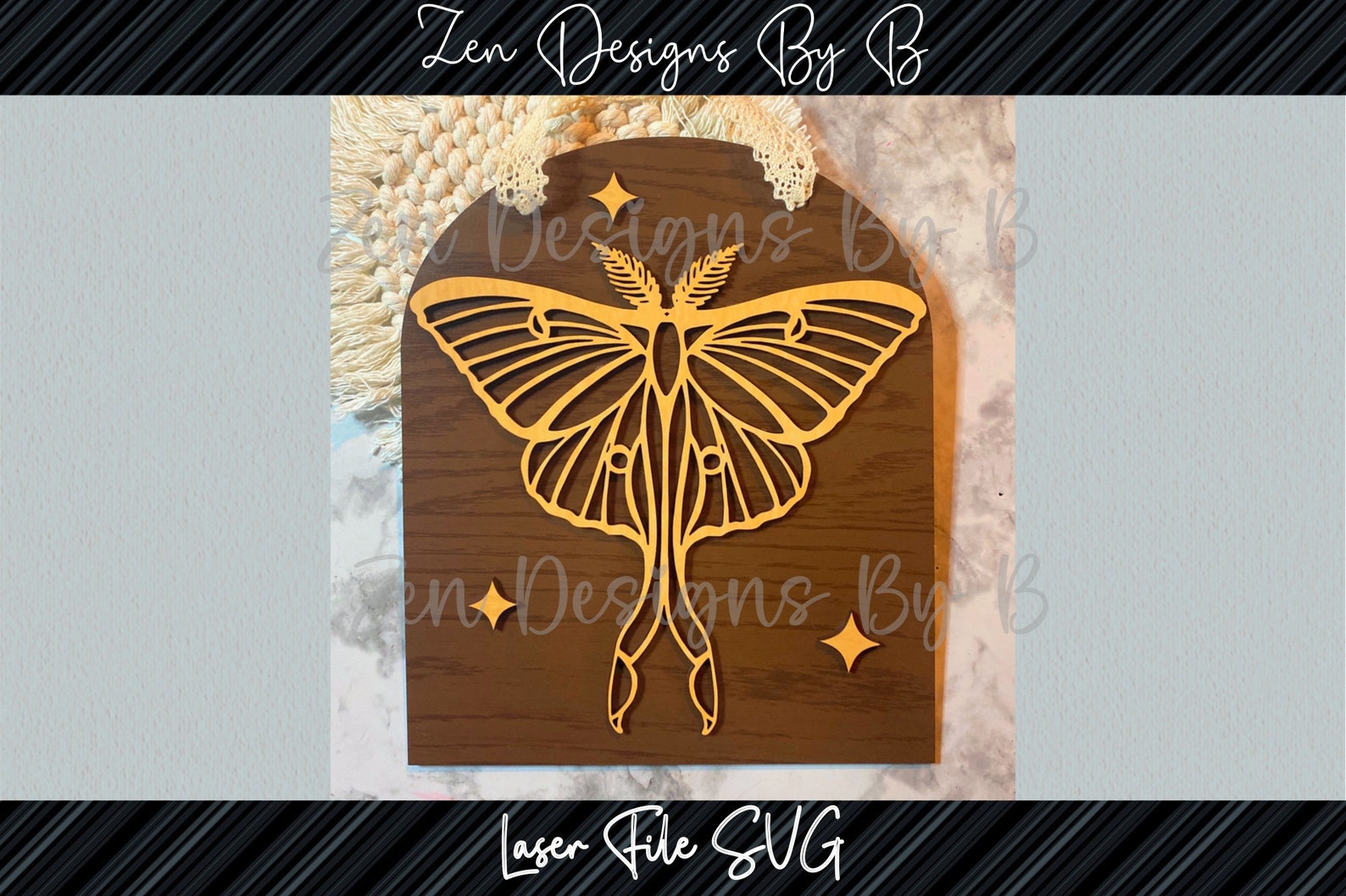 Luna Moth Arch Laser SVG, Witchy Wall Decor File (digital Download) - Etsy