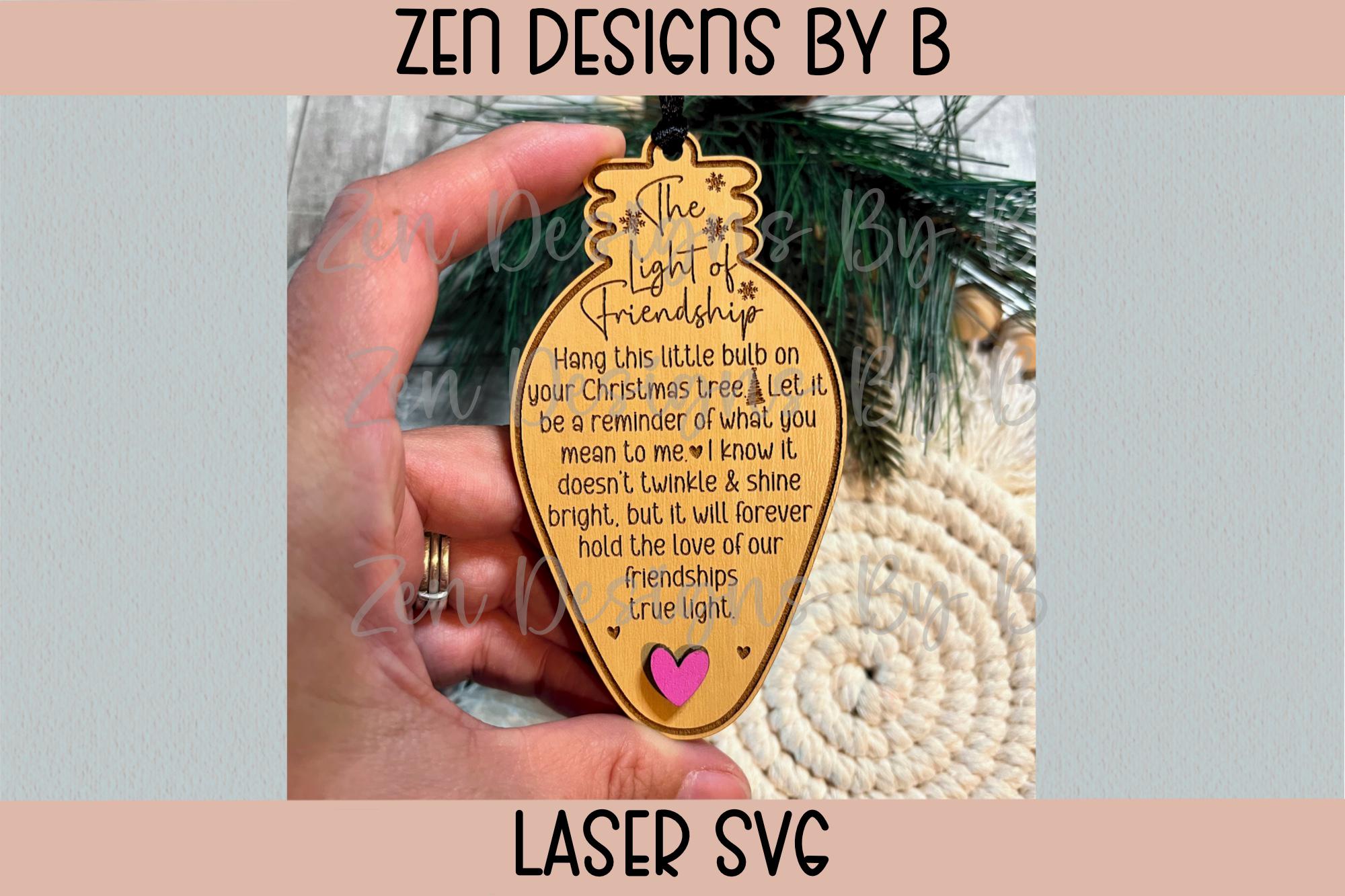 Friendship Christmas Light Ornament Laser SVG - Etsy