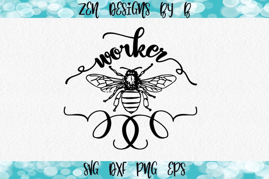 Worker Bee SVG, Cut File, Cute Bee Home Decor - Etsy