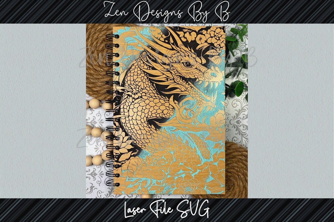 Dragon Notebook Cover Bundle Laser SVG - Etsy