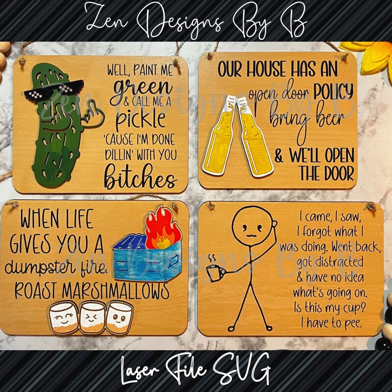 Funny Hanging Metal Signs - Etsy