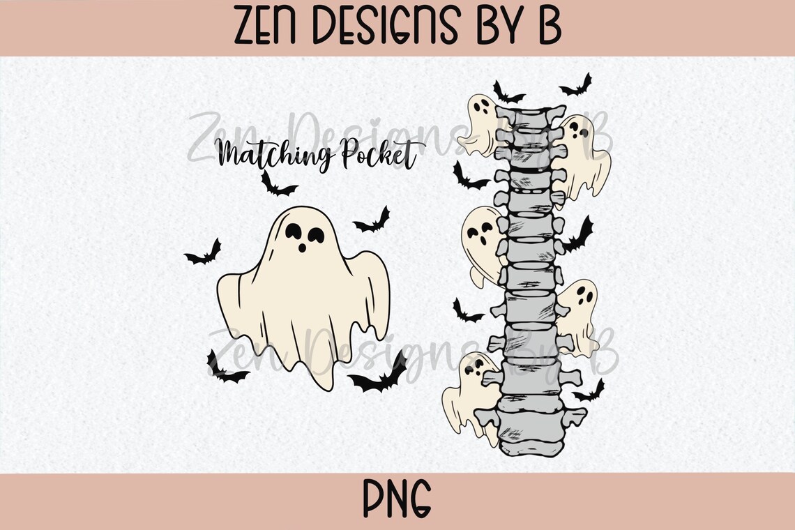 Ghost Spine Png, Spooky Skeleton Spine Png, Spooky Season Png, Skeleton ...