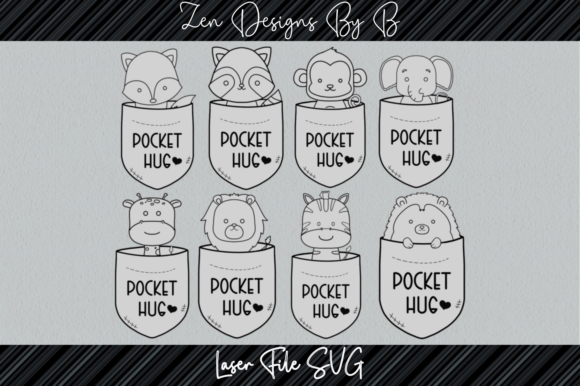 Pocket Hug Bundle of 8 Laser SVG File Valentines Day Gift - Etsy UK