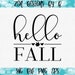 Hello Fall SVG Cut File Hello Fall With Heart Divider | Etsy