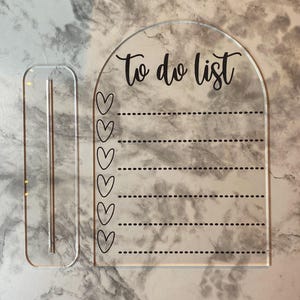 Clear Acrylic to Do List for Desk, Desktop to Do List, Dry Erase to Do ...