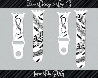 Celestial Moon Laser SVG File for Silicone Watch Band | Etsy