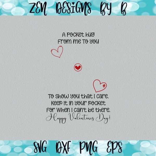 Pocket Hug Sayings - Etsy