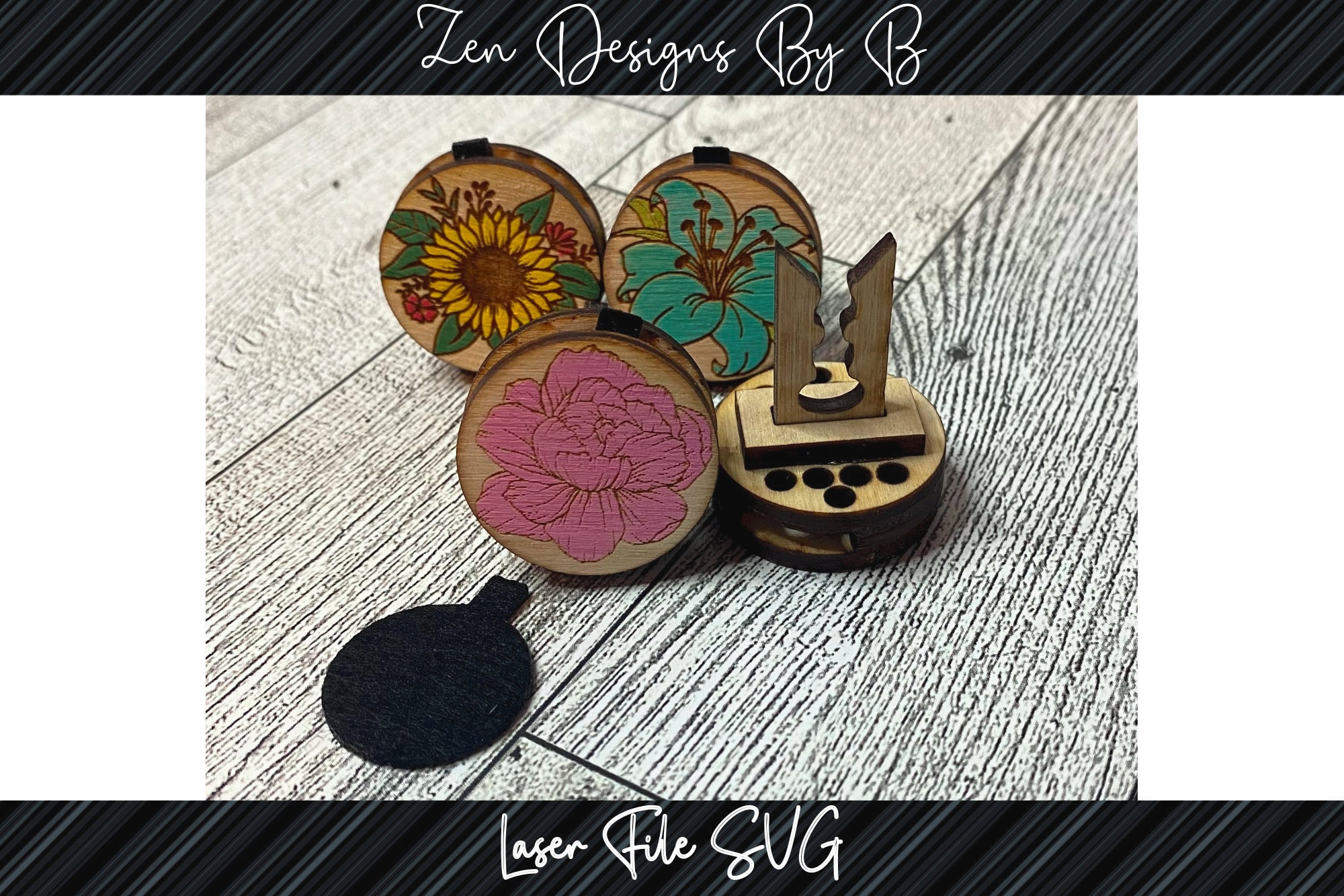 Floral Car Vent Diffuser SVG Bundle, Laser Cut Files - Etsy
