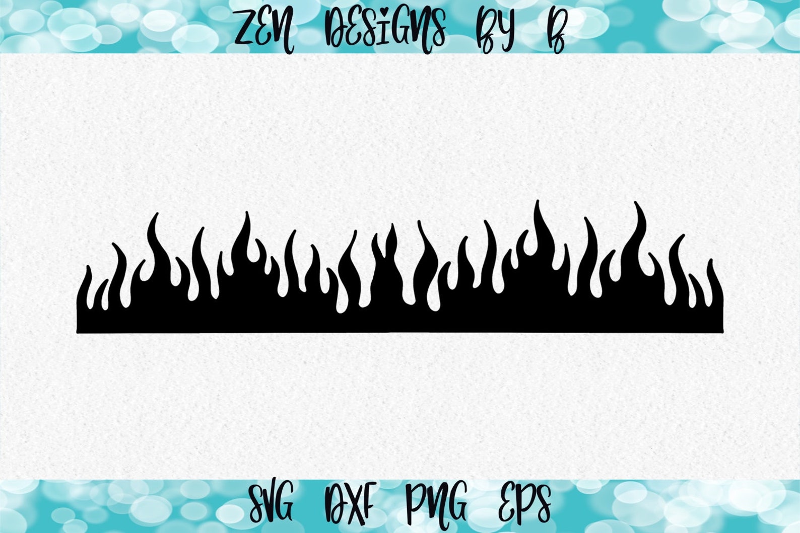 Flame SVG Cut Files, Fire Line - Etsy