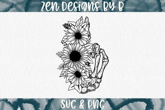 Floral Middle Finger SVG Cut File Fck You - Etsy