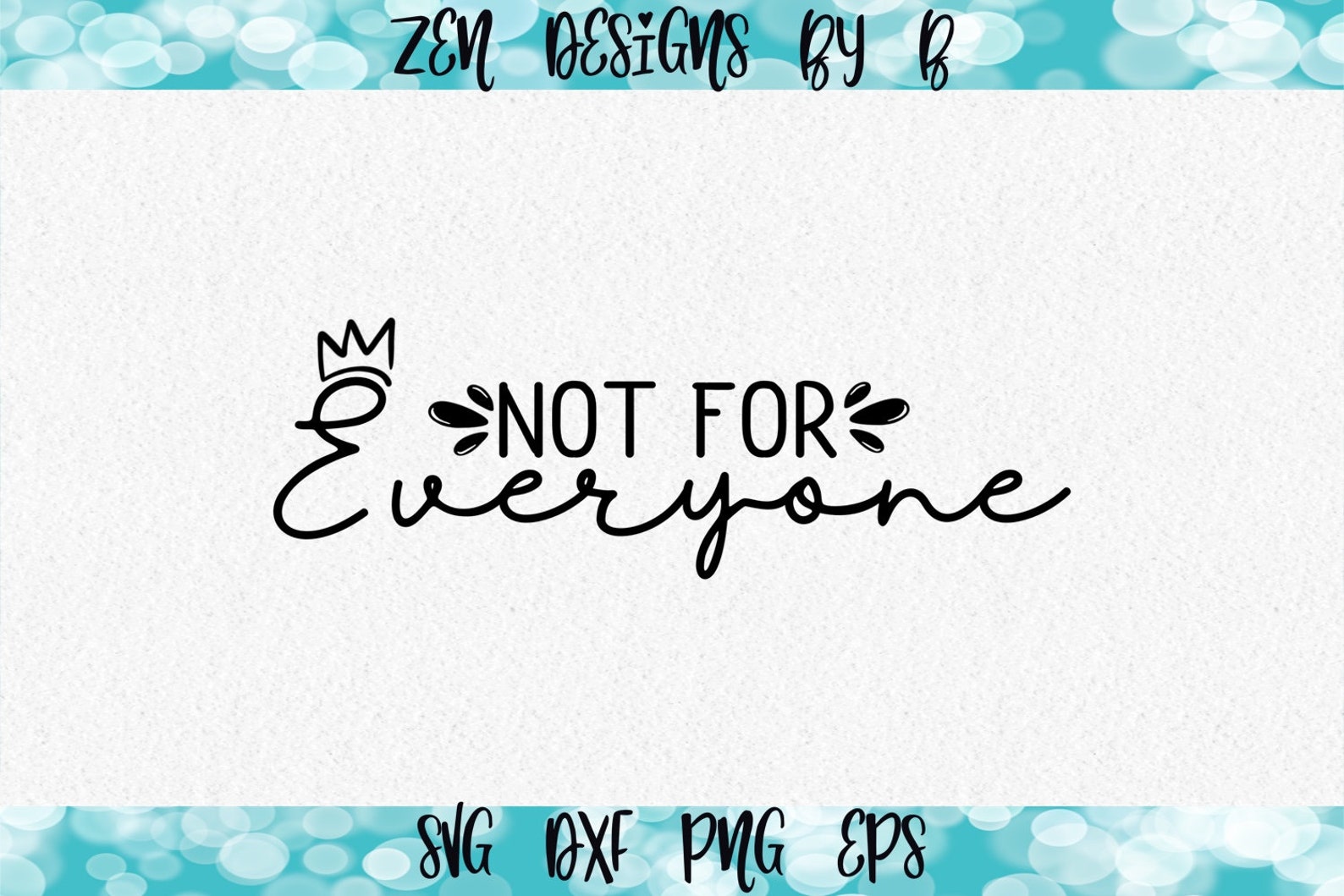 Not for Everyone SVG Cut File | Etsy
