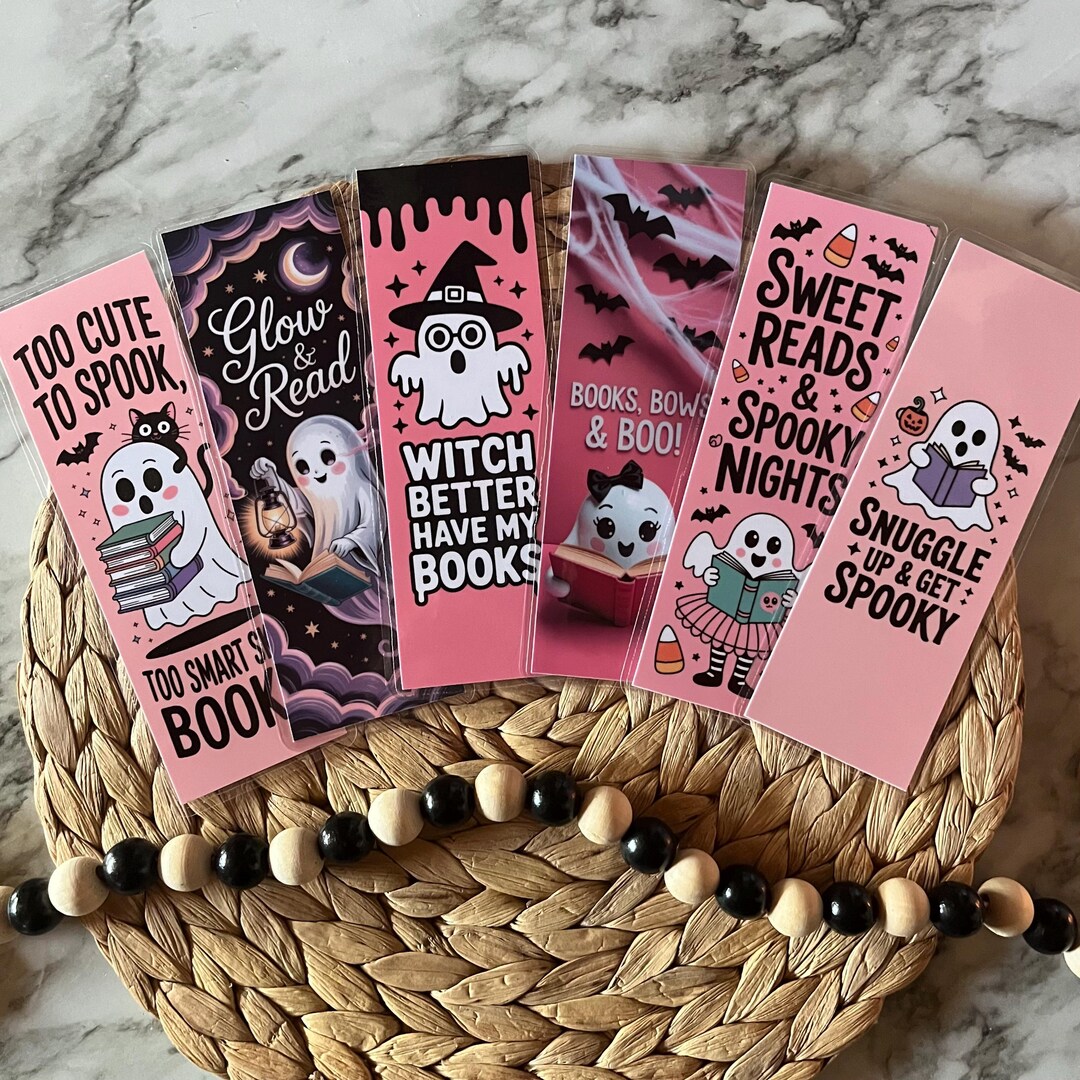 Cute Ghost Bookmarks, Spooky Season, Girly Bookish Gift - Etsy