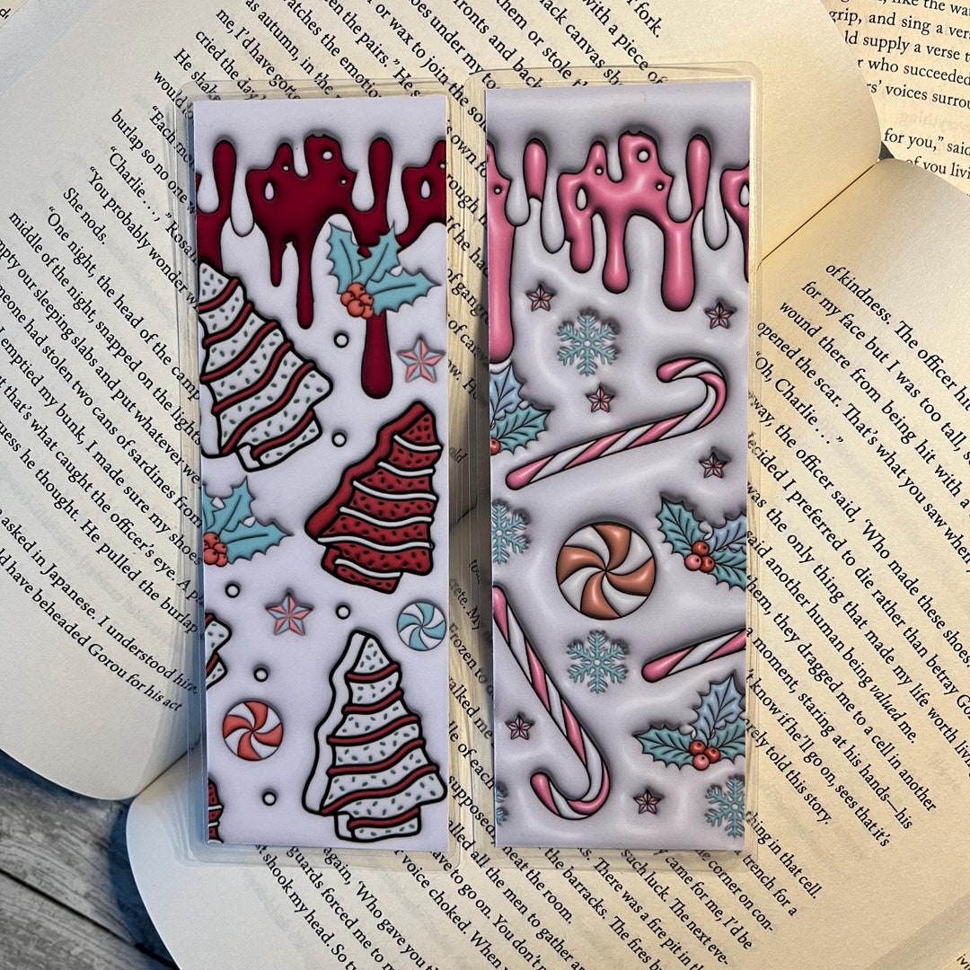 3D Puff Christmas Bookmark, Christmas Tree Bookmark, Bookmarks for ...