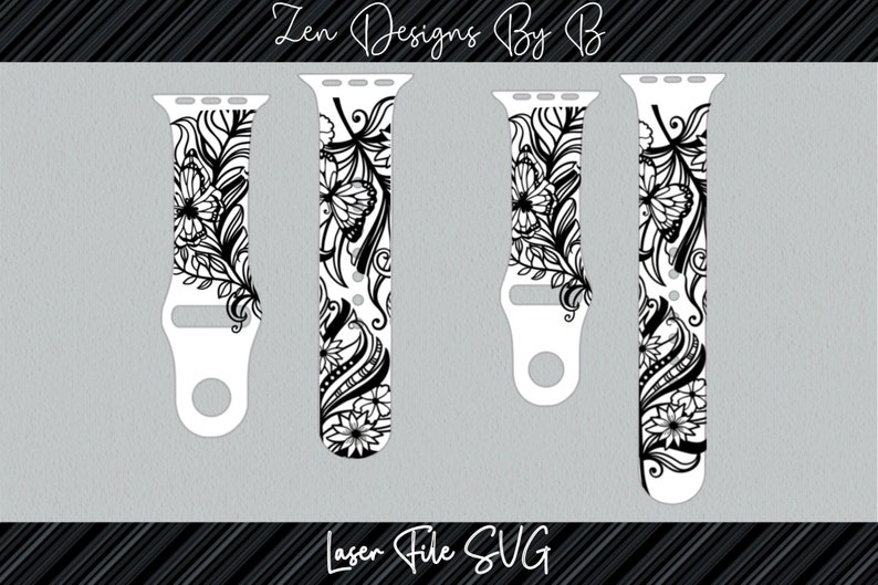 Feather Butterfly Watch Band Laser SVG, File for Silicone Watch Band - Etsy