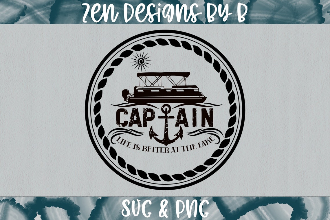 Pontoon Captain SVG Cut File, Pontoon, Boating, Summertime, Dad Gift ...